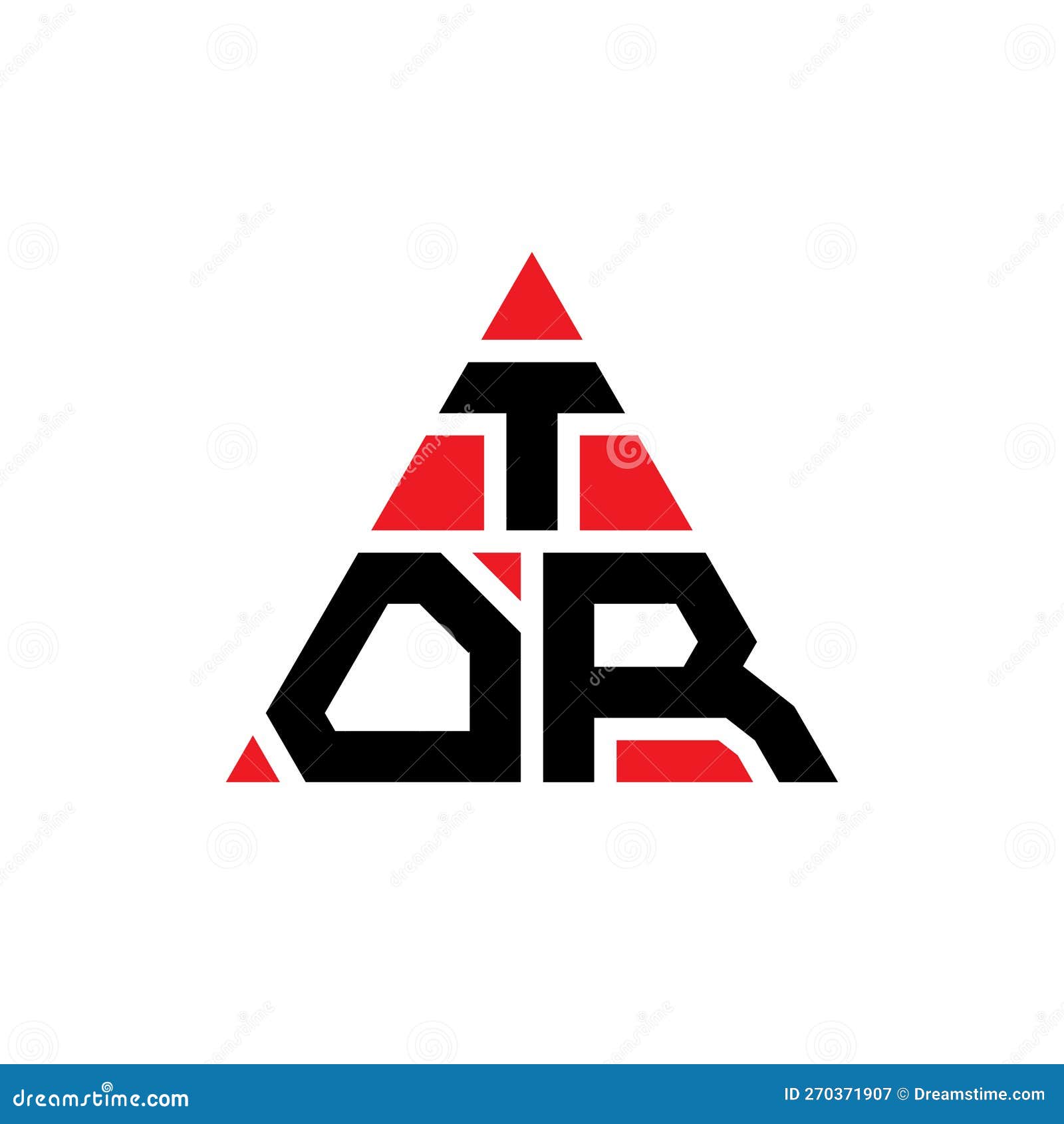 TOR Triangle Letter Logo Design with Triangle Shape. TOR Triangle Logo ...