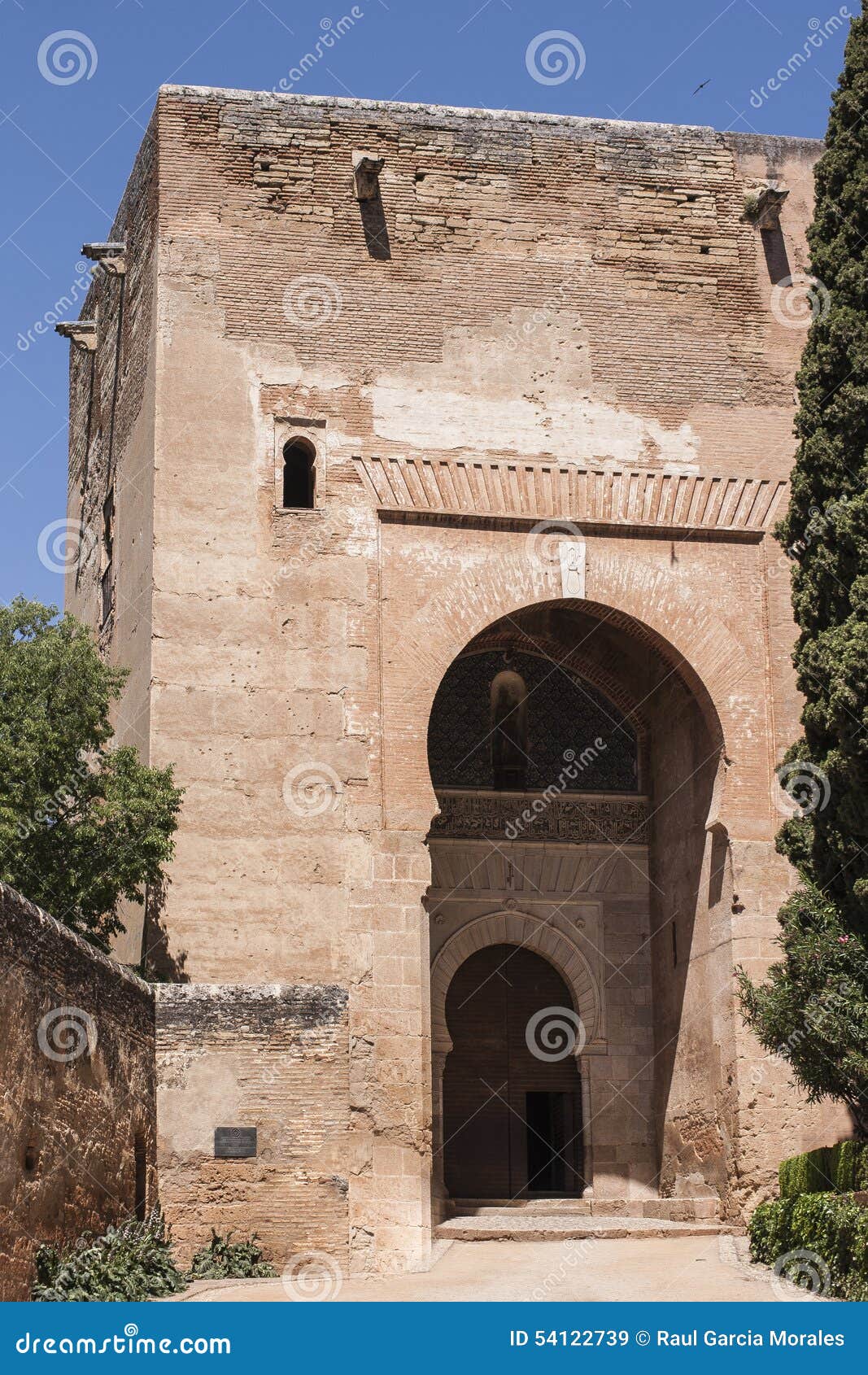 Tor Von Gerechtigkeit in Alhambra, Granada, Spanien Stockbild - Bild ...