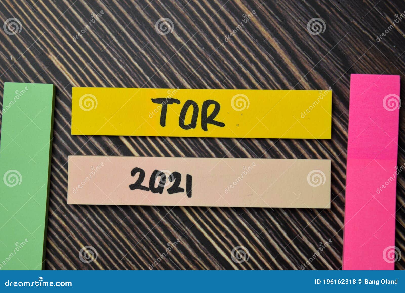 TOR 2021 Write on Sticky Notes Isolated on Office Desk Stock Photo ...