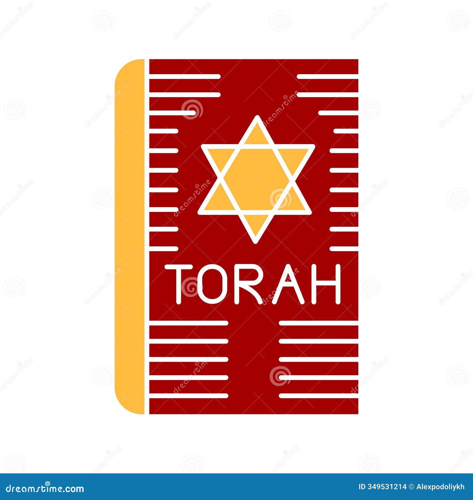 Torah Color Icon. Judaism Religion Stock Vector - Illustration of ...