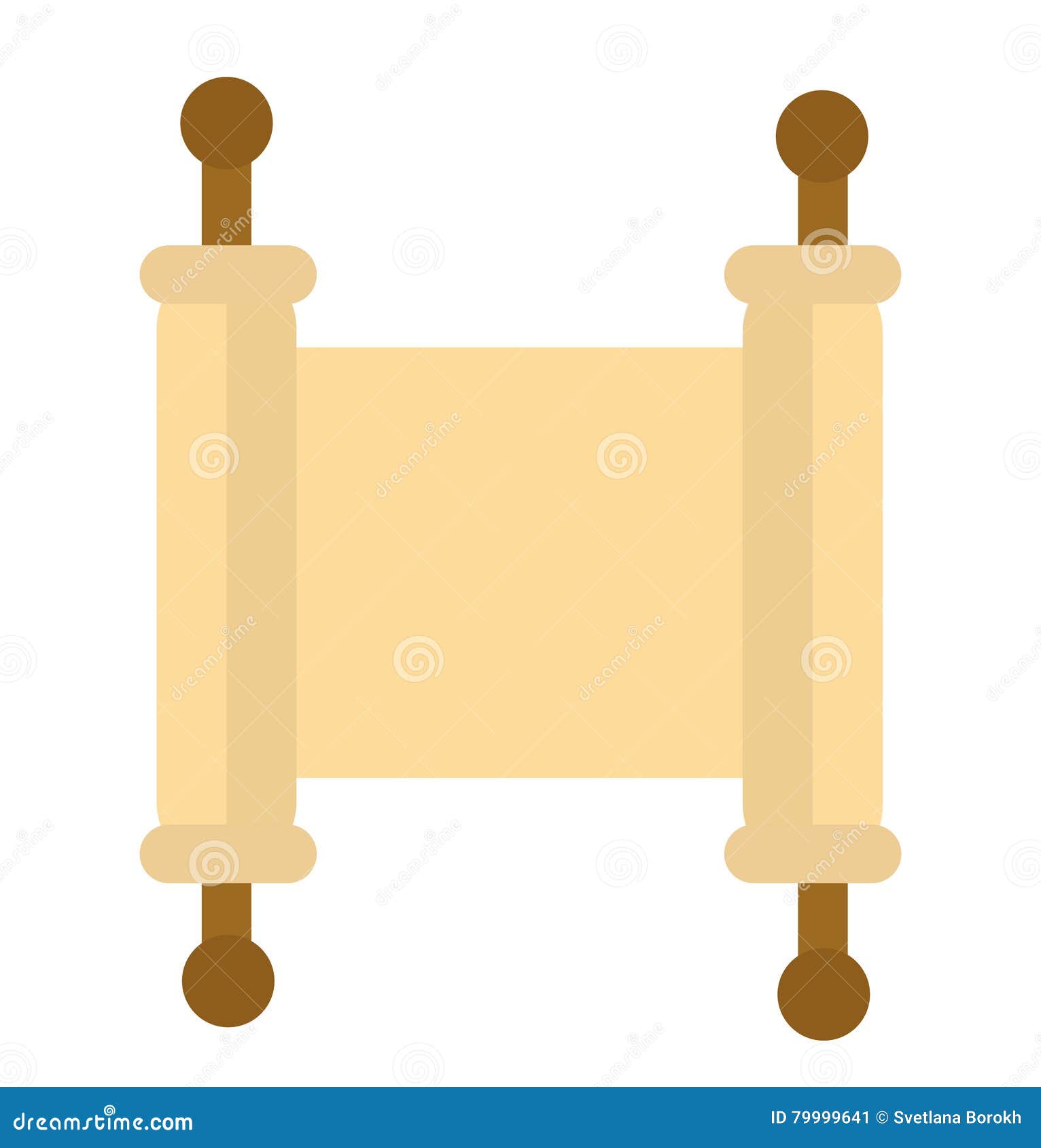 Torah Icon. Scroll Flat Style. Scripture is Isolated on a White ...