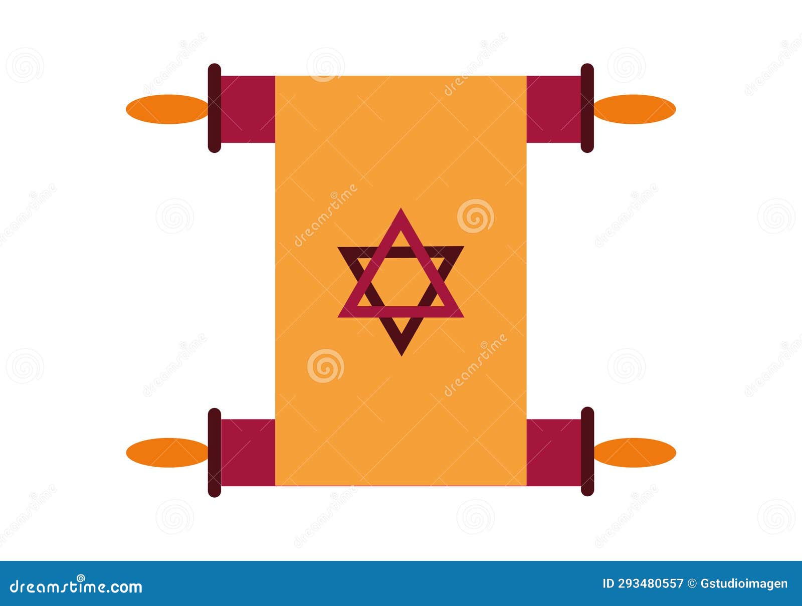 Torah Papyrus Mockup, Realistic Style Vector Illustration ...