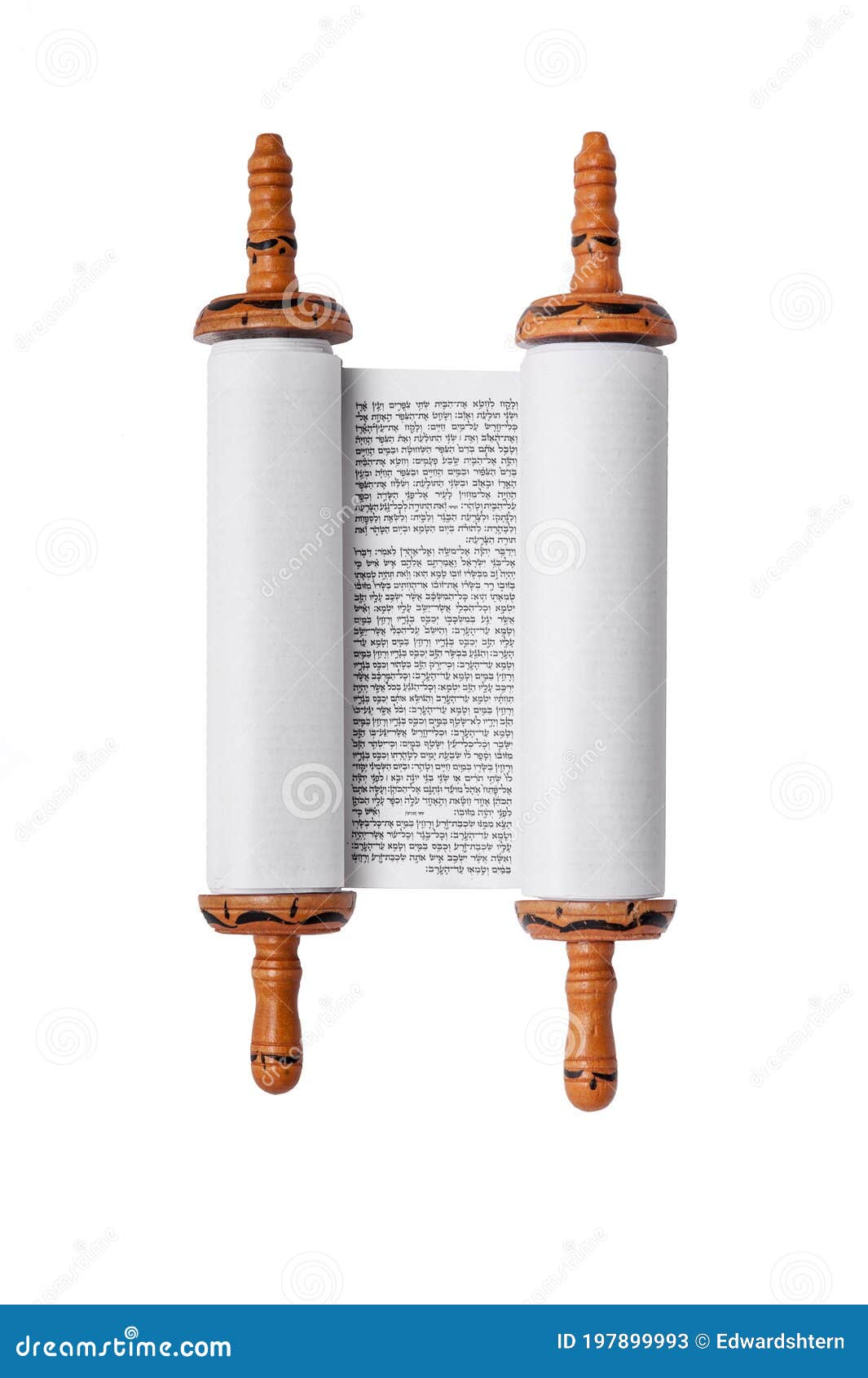 A Torah Scroll in Front of White Background Stock Image - Image of ...