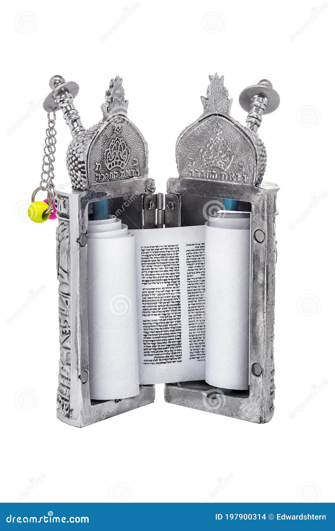 A Torah Scroll in Front of White Background Stock Photo - Image of ...