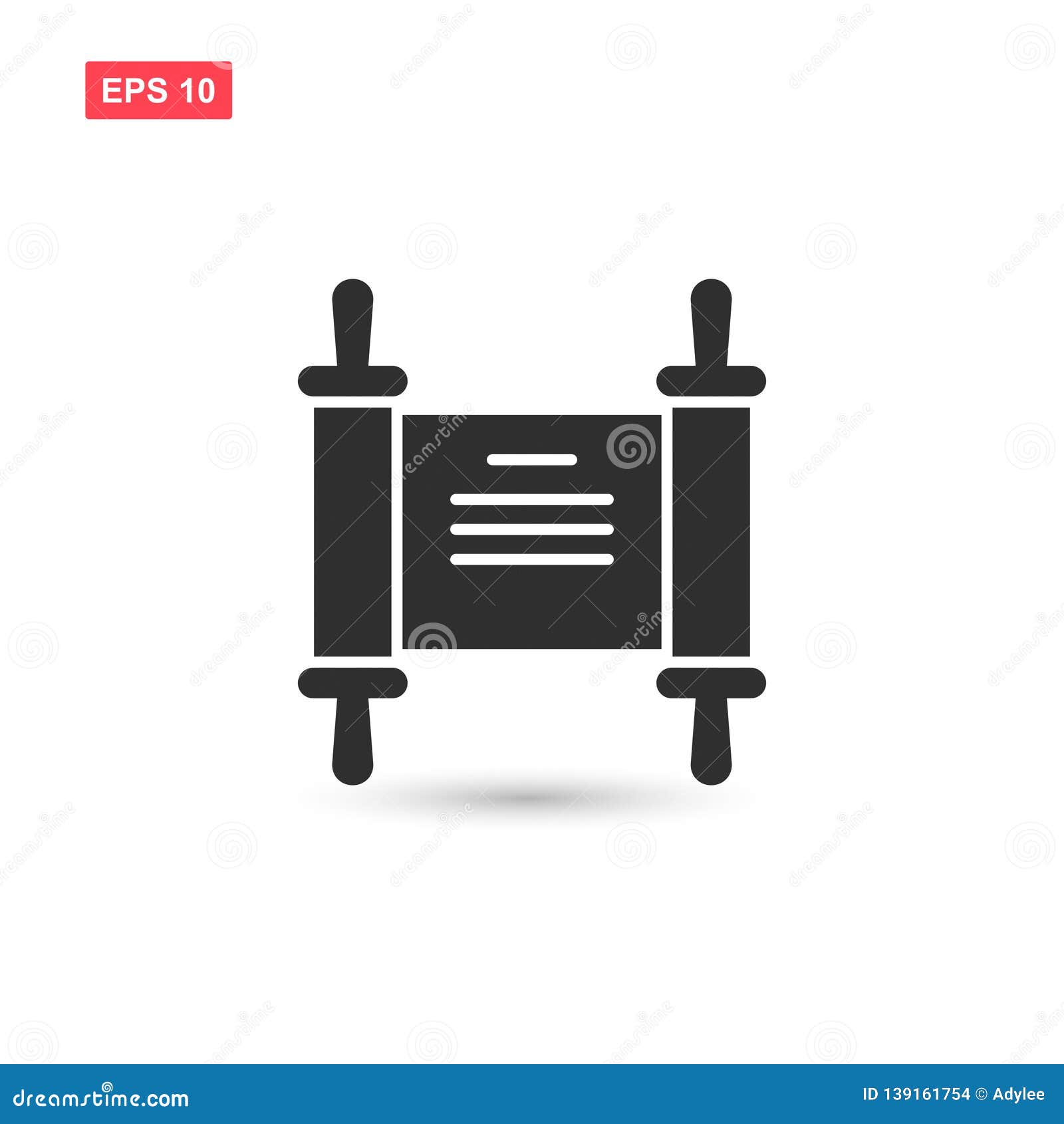 Torah Scroll Icon Vector Design Isolated 3 Stock Vector - Illustration ...