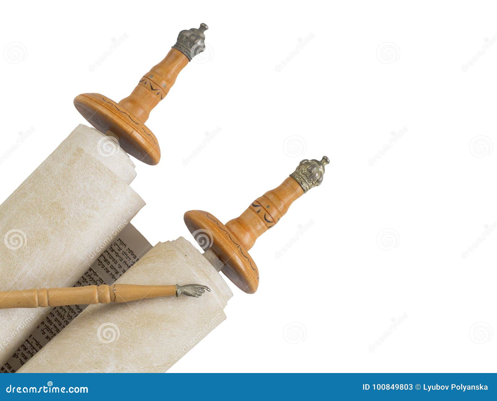 Torah Scroll with a Pointer Stock Image - Image of scripture, torah ...