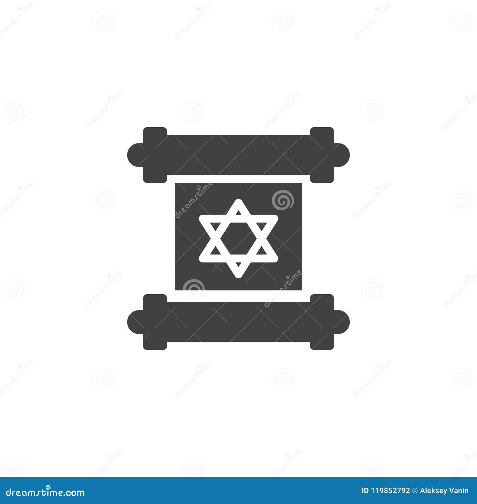 Torah scroll vector icon stock vector. Illustration of ancient - 119852792