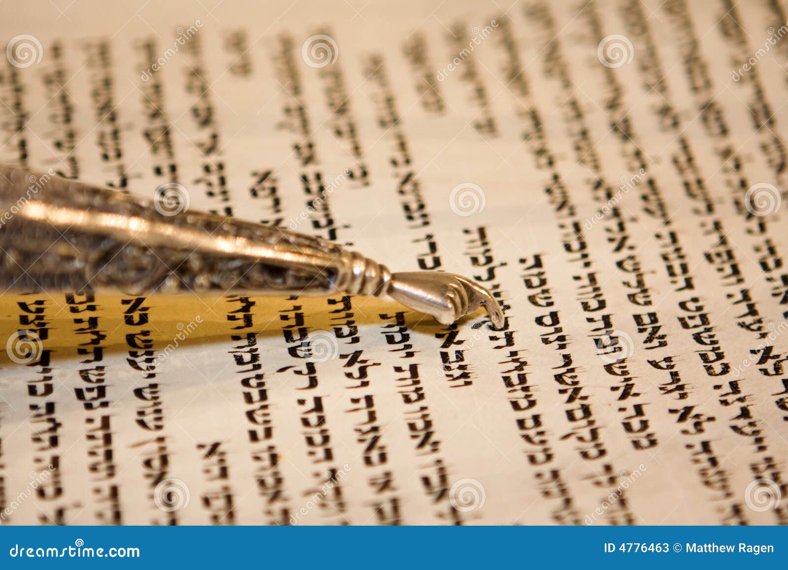 Torah and Yad stock image. Image of silver, characters - 4776463