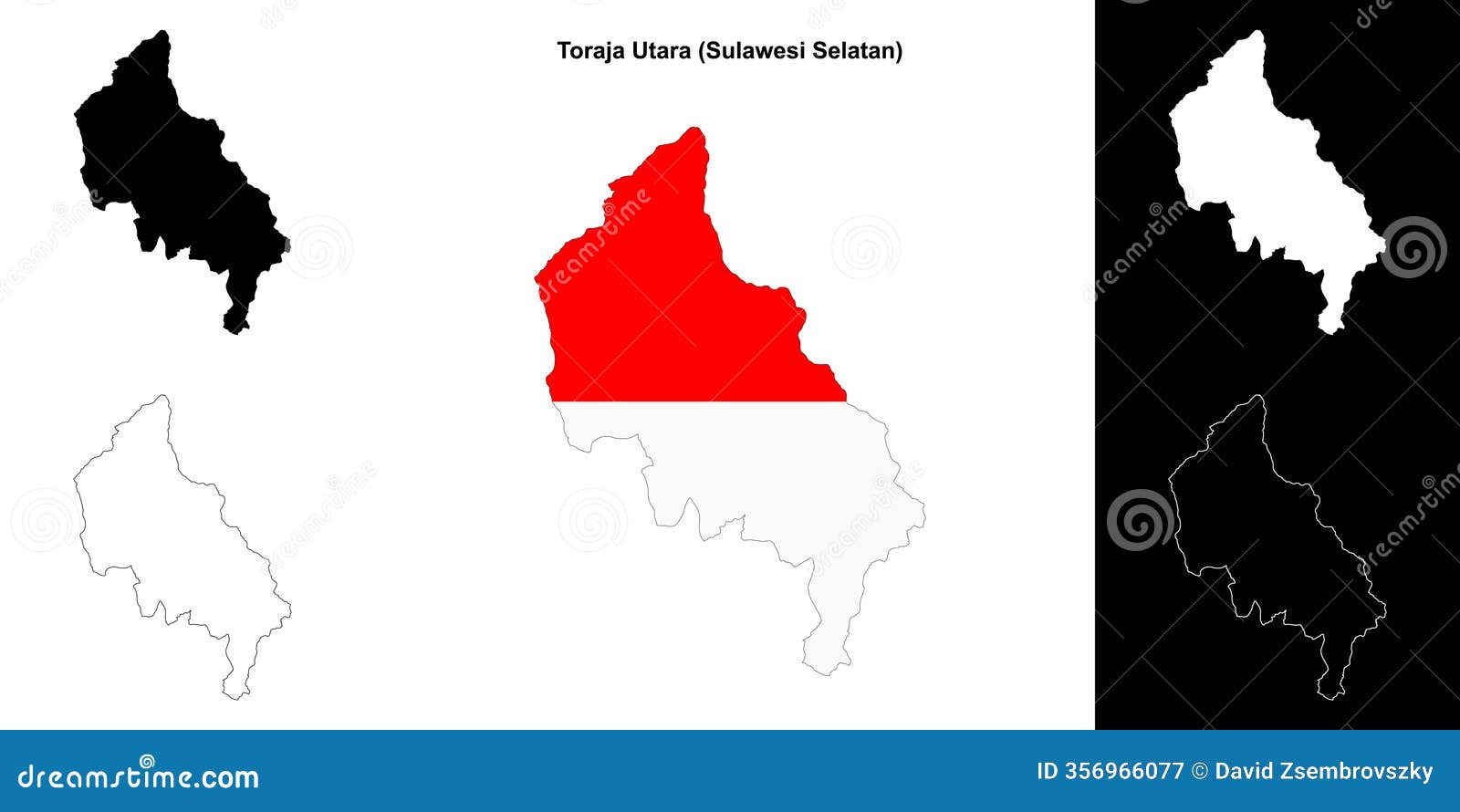 Toraja Utara outline map stock illustration. Illustration of indonesia ...