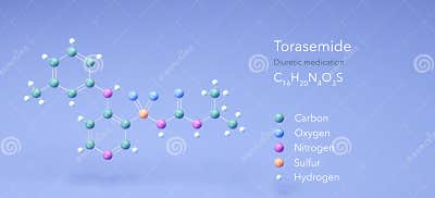 Torasemide Molecule, Molecular Structures, Loop Diuretics, 3d Model ...