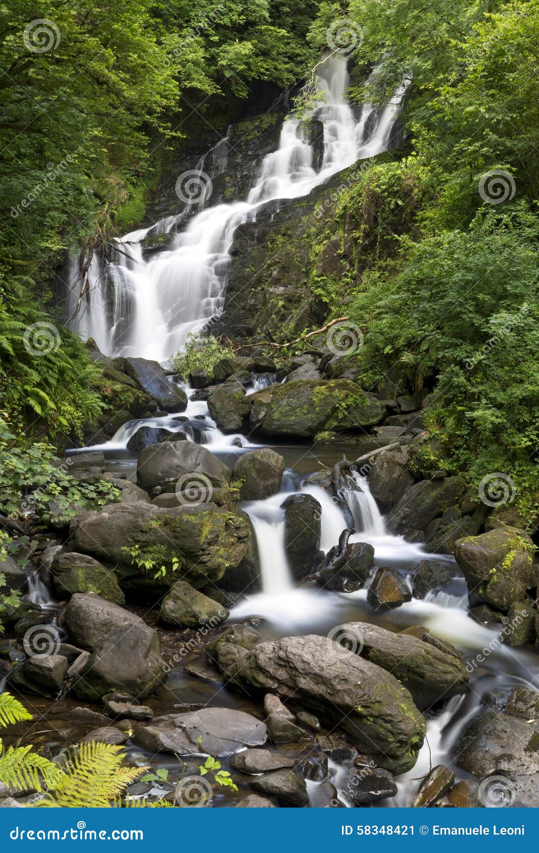 Torc Waterfall in Killarney National Park, Ireland. Stock Image - Image ...