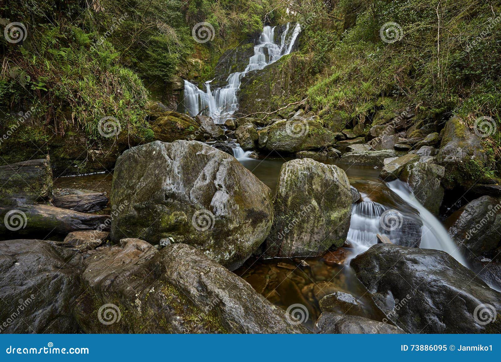 Torc Waterfall in Killarney National Park, Ireland Stock Image - Image ...