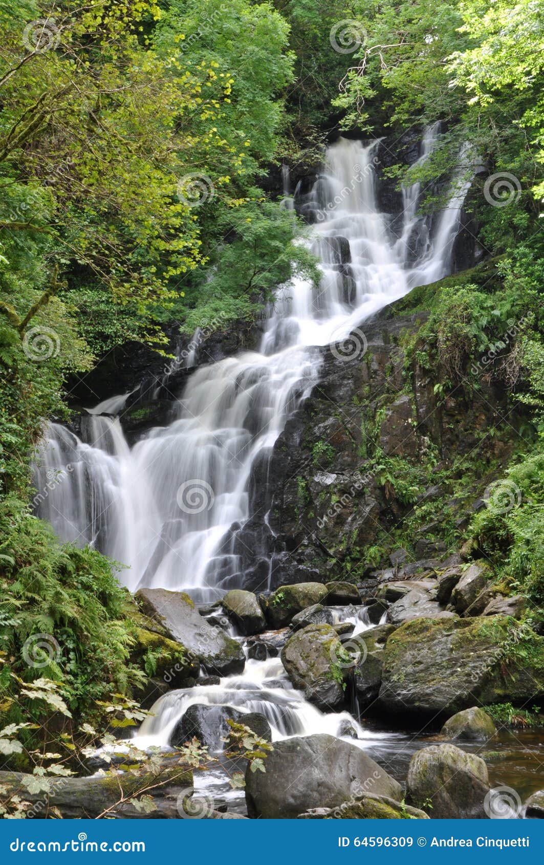Torc waterfall stock image. Image of falls, torc, killarney - 64596309