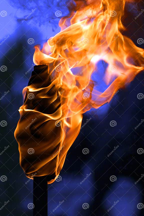 Torch stock photo. Image of black, evening, torch, burn - 12200060