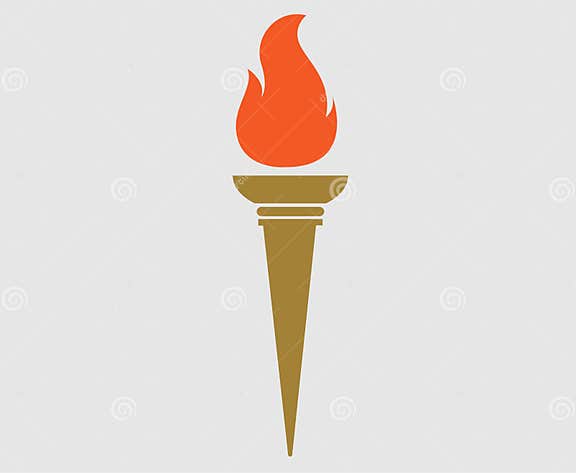 Torch Olympic Games Brown Symbol Abstract Design Stock Illustration ...