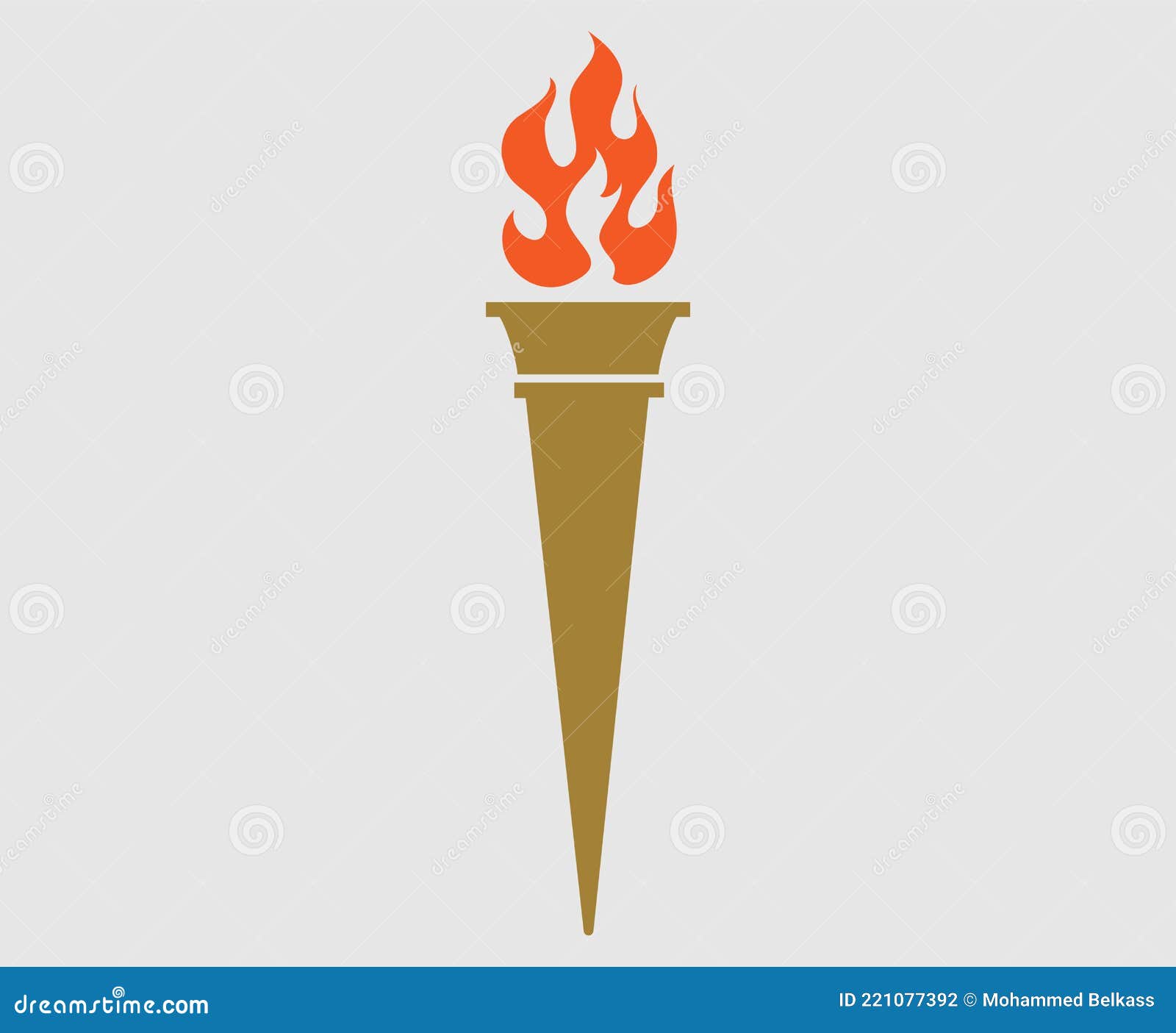 Abstract Torch Brown Design Icon Stock Illustration - Illustration of ...