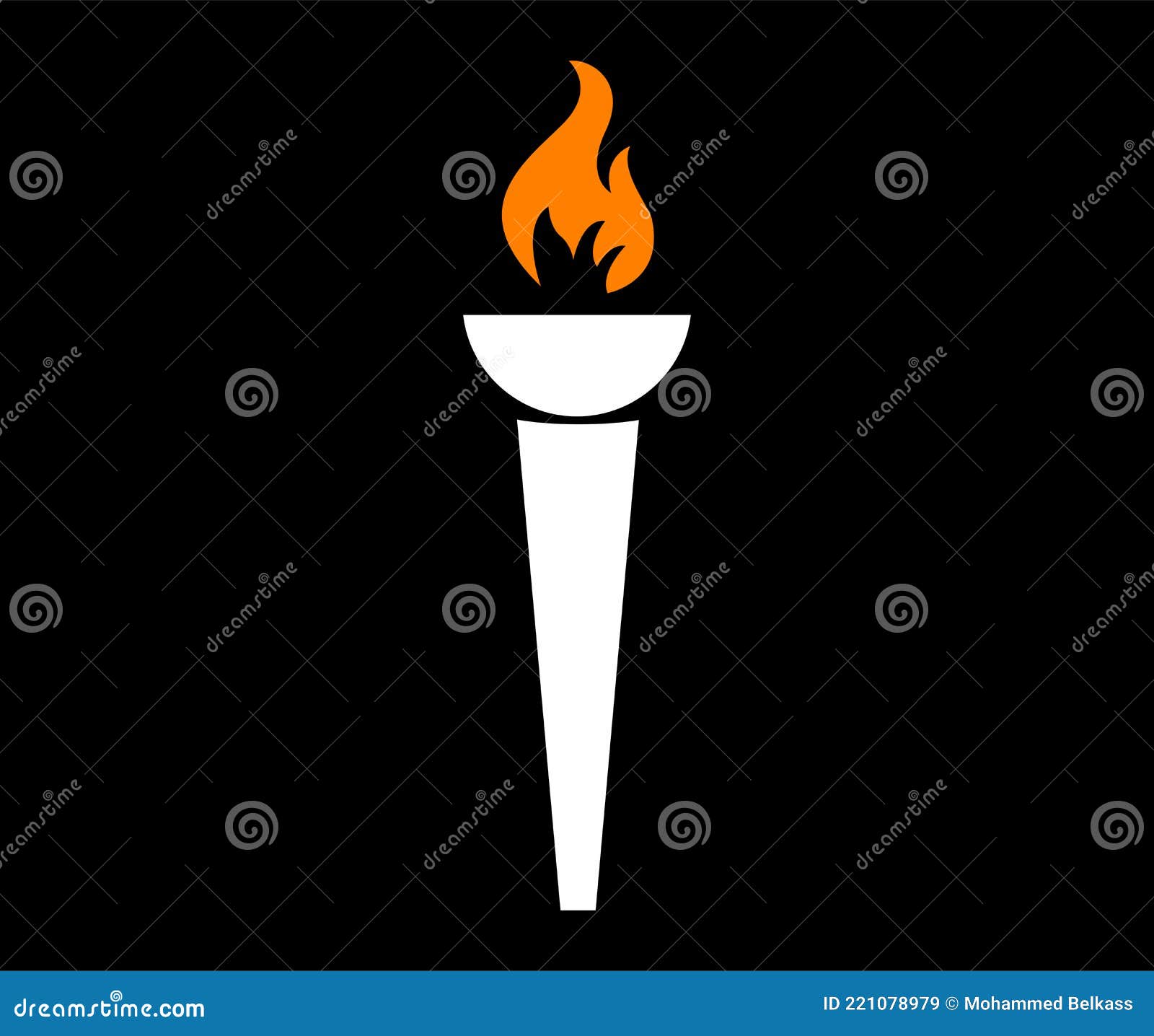 Abstract Torch White Design Logo Stock Illustration - Illustration of ...