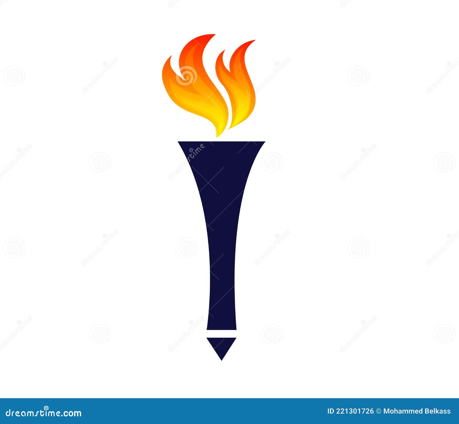 Torch Sign Blue Abstract Design Stock Vector - Illustration of ...