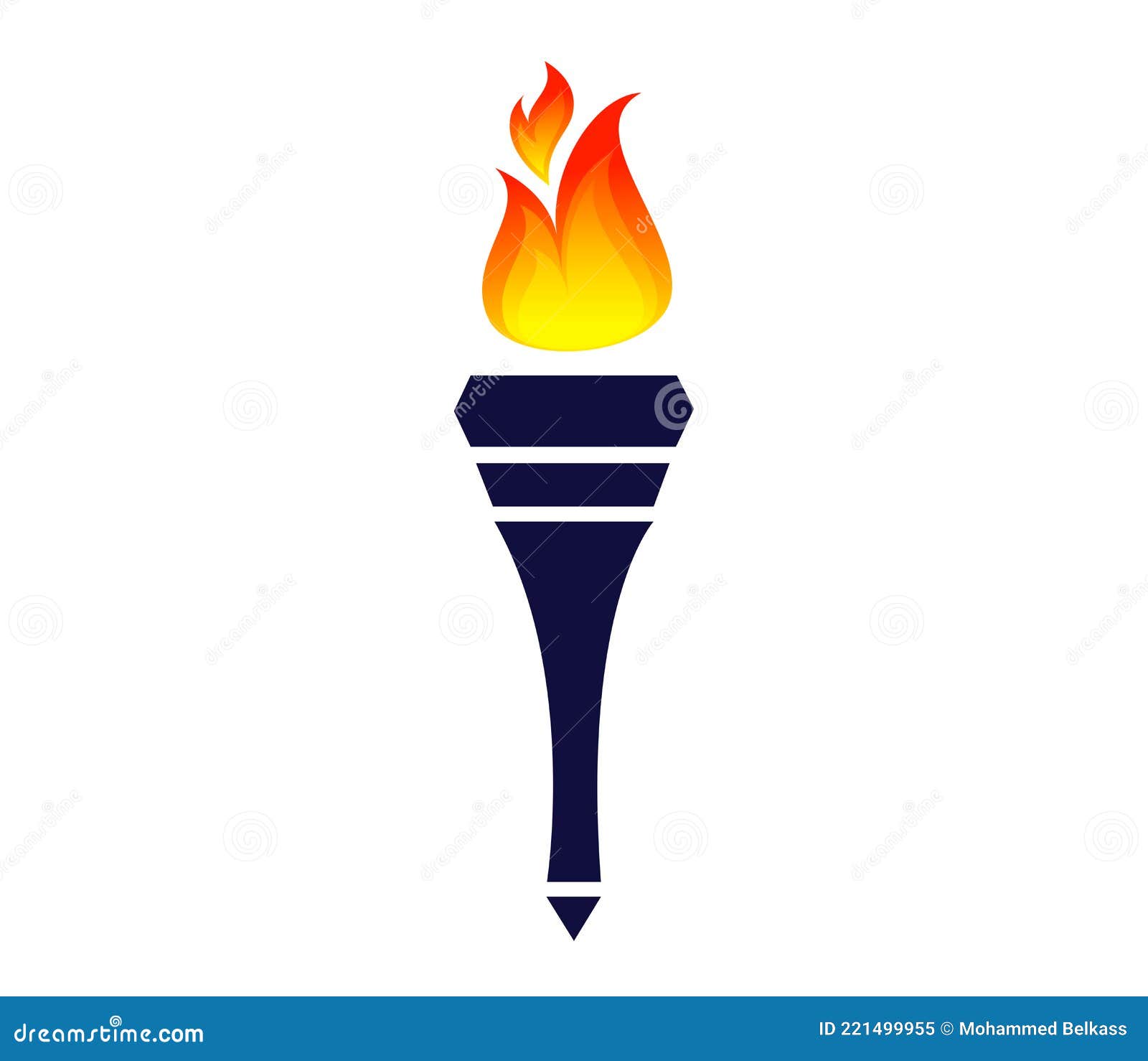 Torch Icon Blue Flame Abstract Stock Vector - Illustration of danger ...