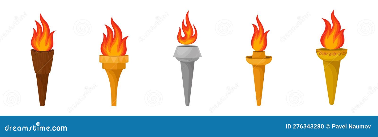Torch with Brightly Burning Fire on Top As Ignited Light Source Vector ... Torch with Brightly Burning Fire on Top As Ignited Light Source Vector ...