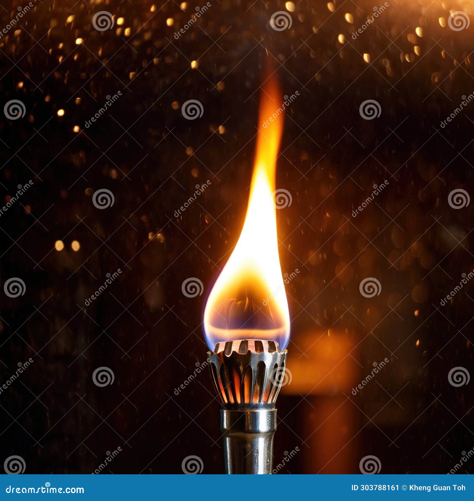 Torch , Burning Flame Tool To Create Light Stock Illustration ...