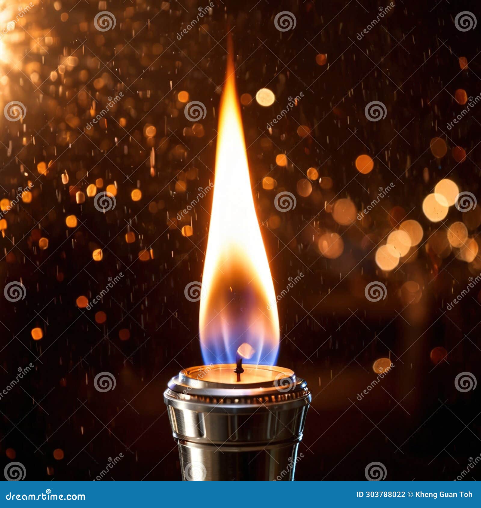 Torch , Burning Flame Tool To Create Light Stock Illustration ...