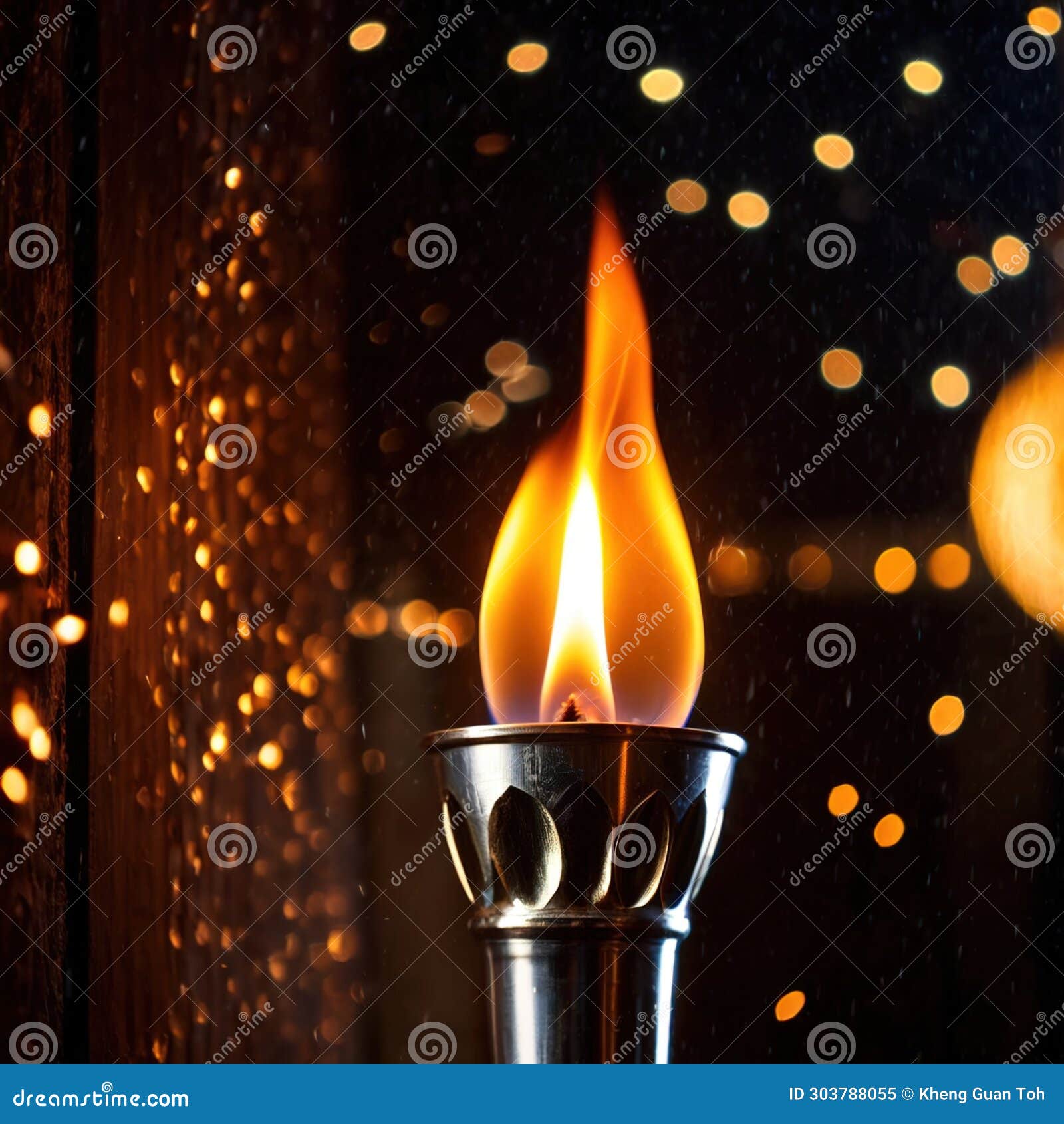 Torch , Burning Flame Tool To Create Light Stock Illustration ...