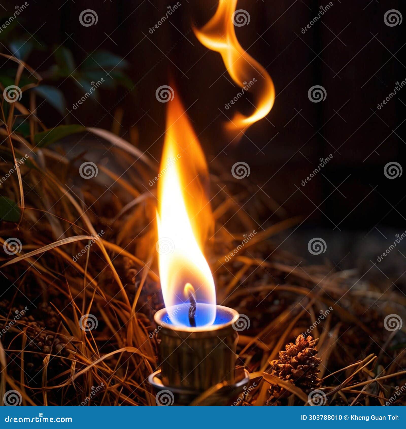 Torch , Burning Flame Tool To Create Light Stock Illustration ...