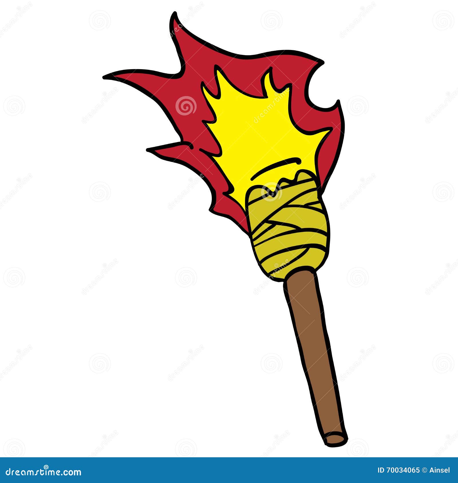 Torch stock vector. Illustration of artwork, funny, cute - 70034065