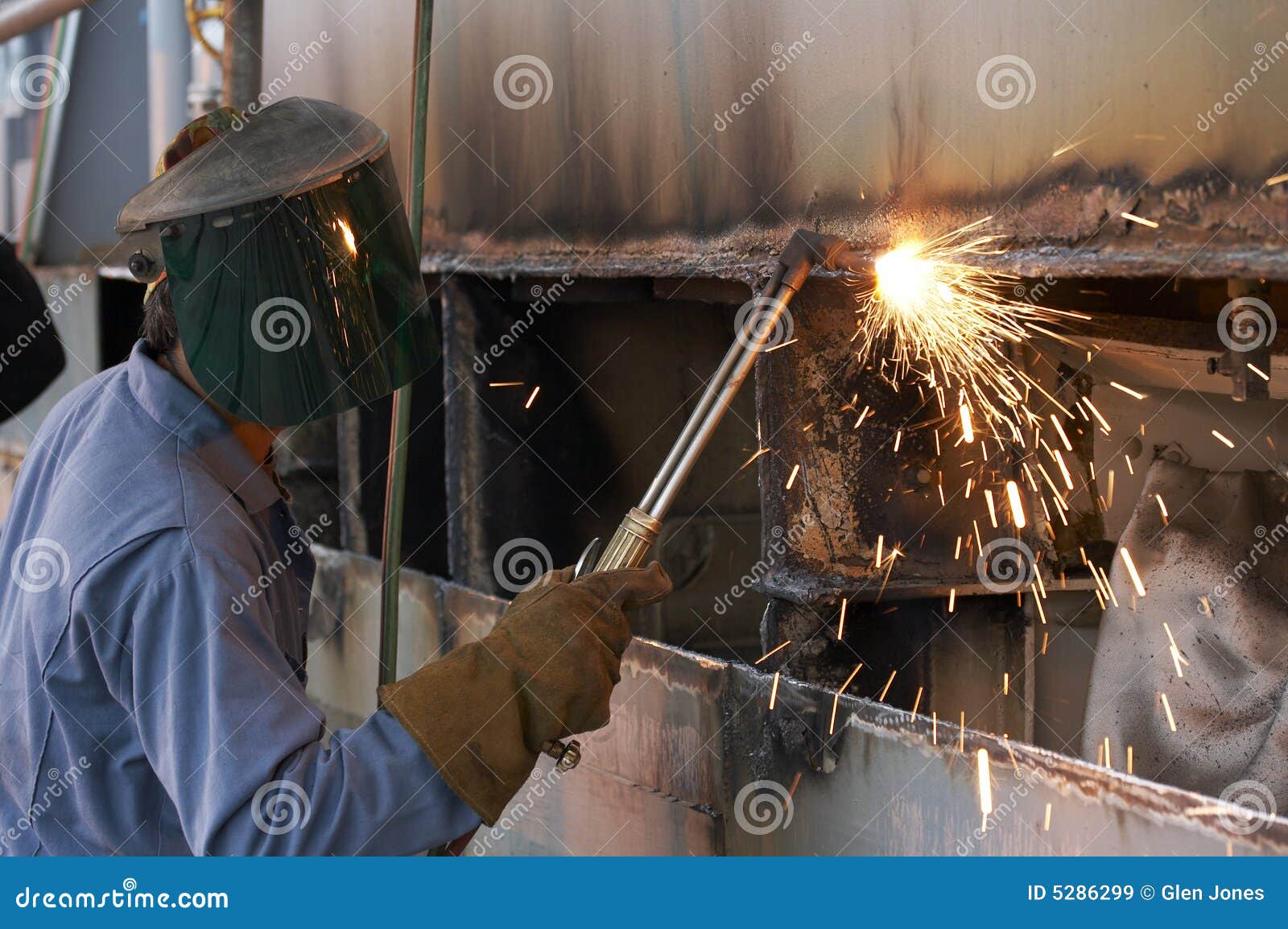 Torch and fire stock image. Image of welder, flames, manufacturing ...