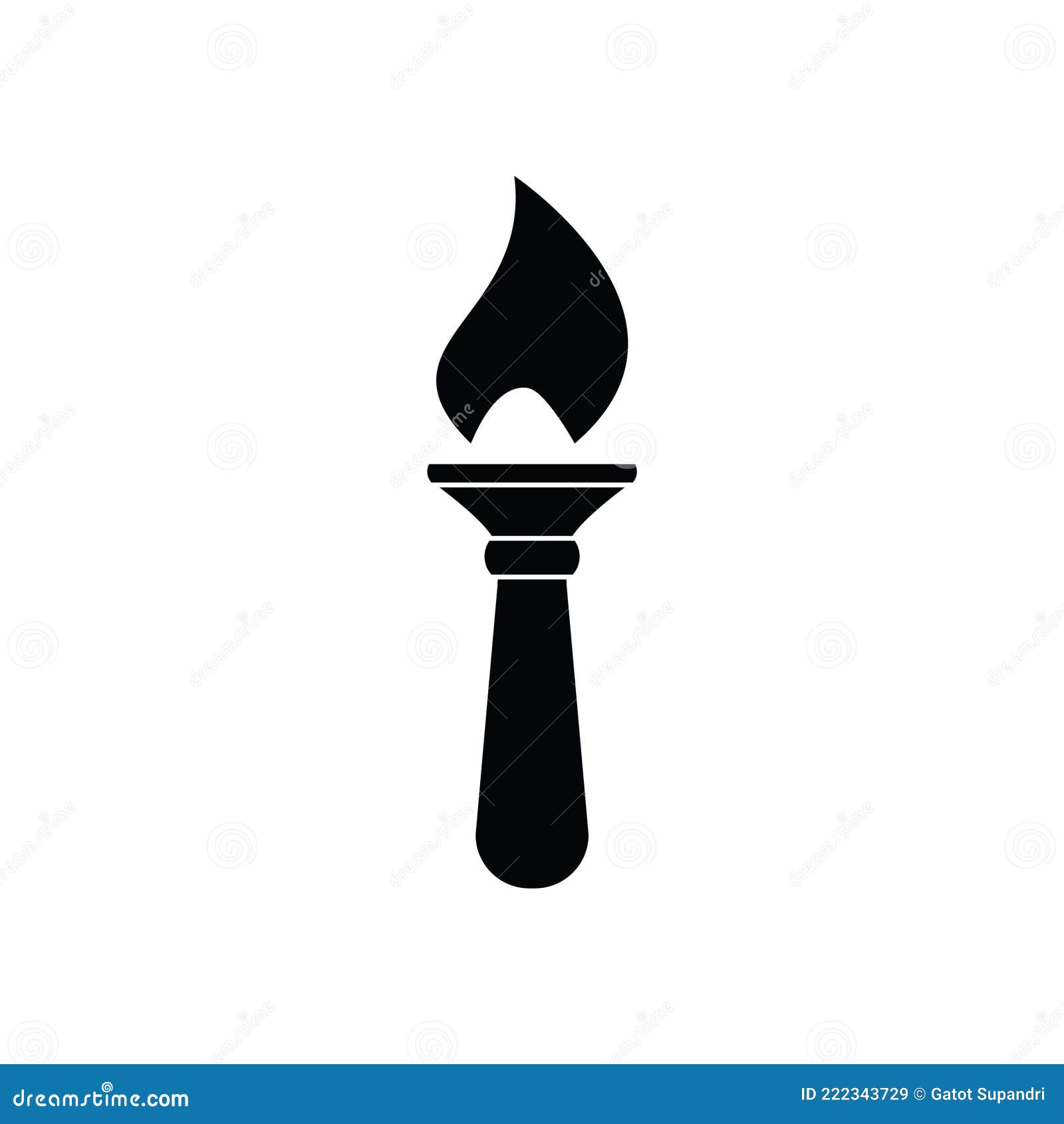 Torch Fire Icon Vector Logo Design Template Stock Vector - Illustration ...