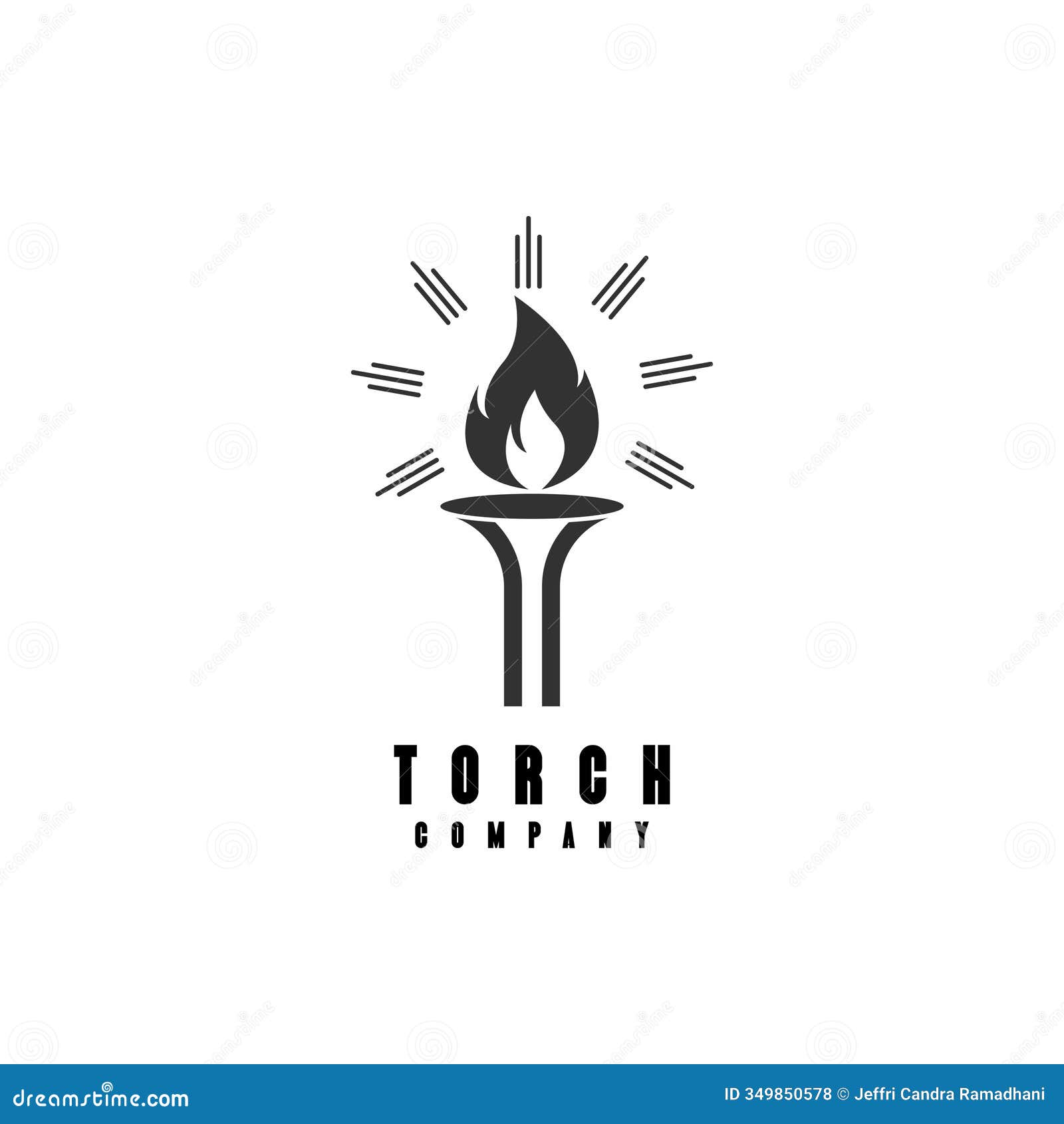 Torch Fire Clipart Of Flame Logo Cartoon Vector | CartoonDealer.com ...