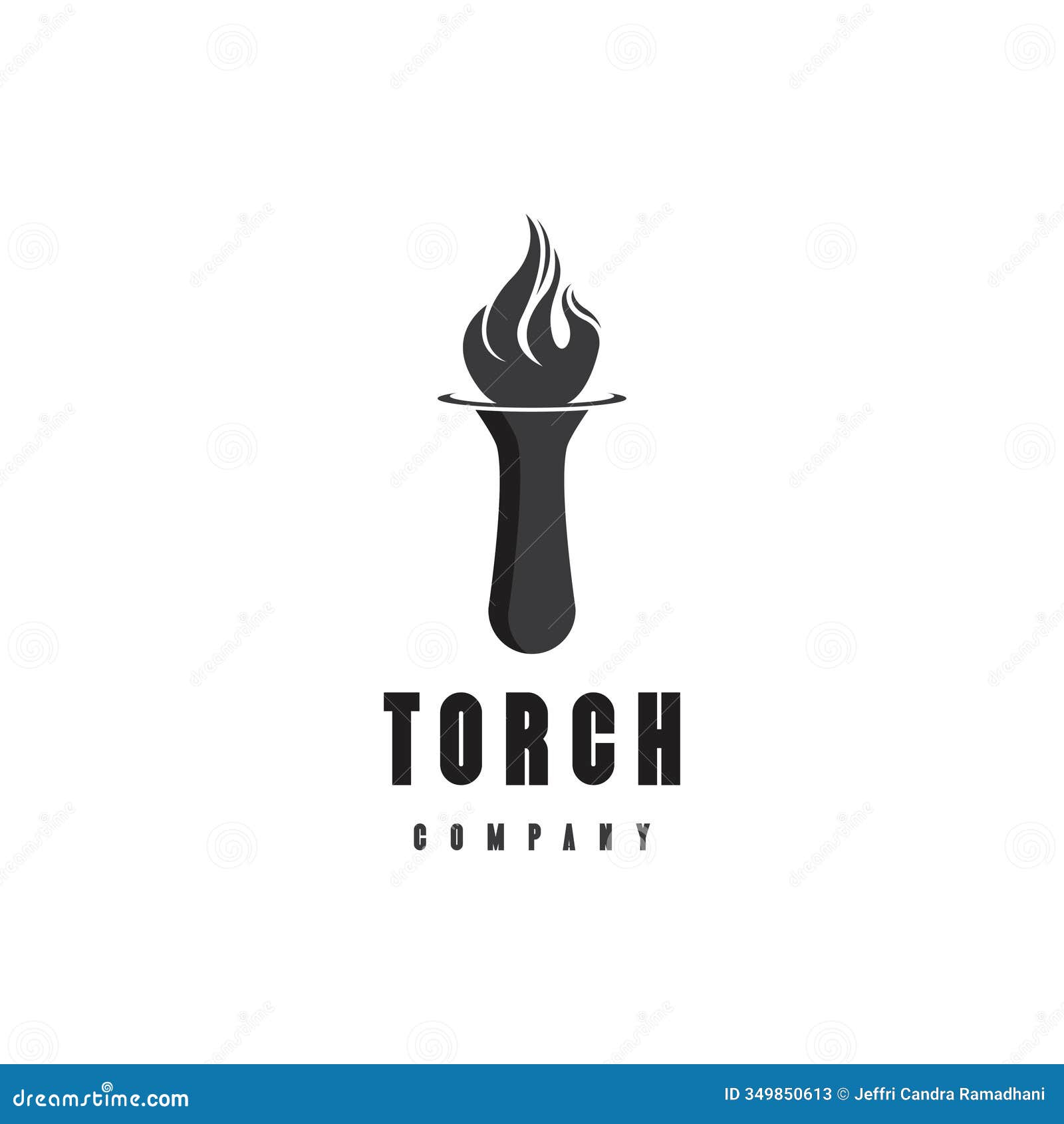 Torch Fire Logo Icon Hipster Vector Design Stock Illustration ...