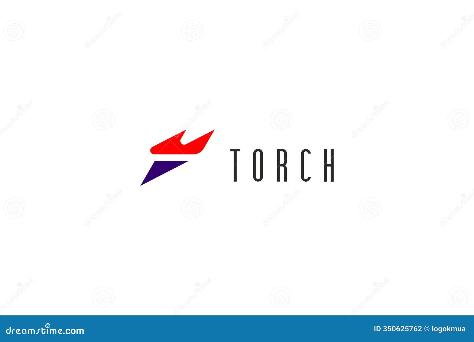 Torch with fire logo stock vector. Illustration of advertising - 350625762
