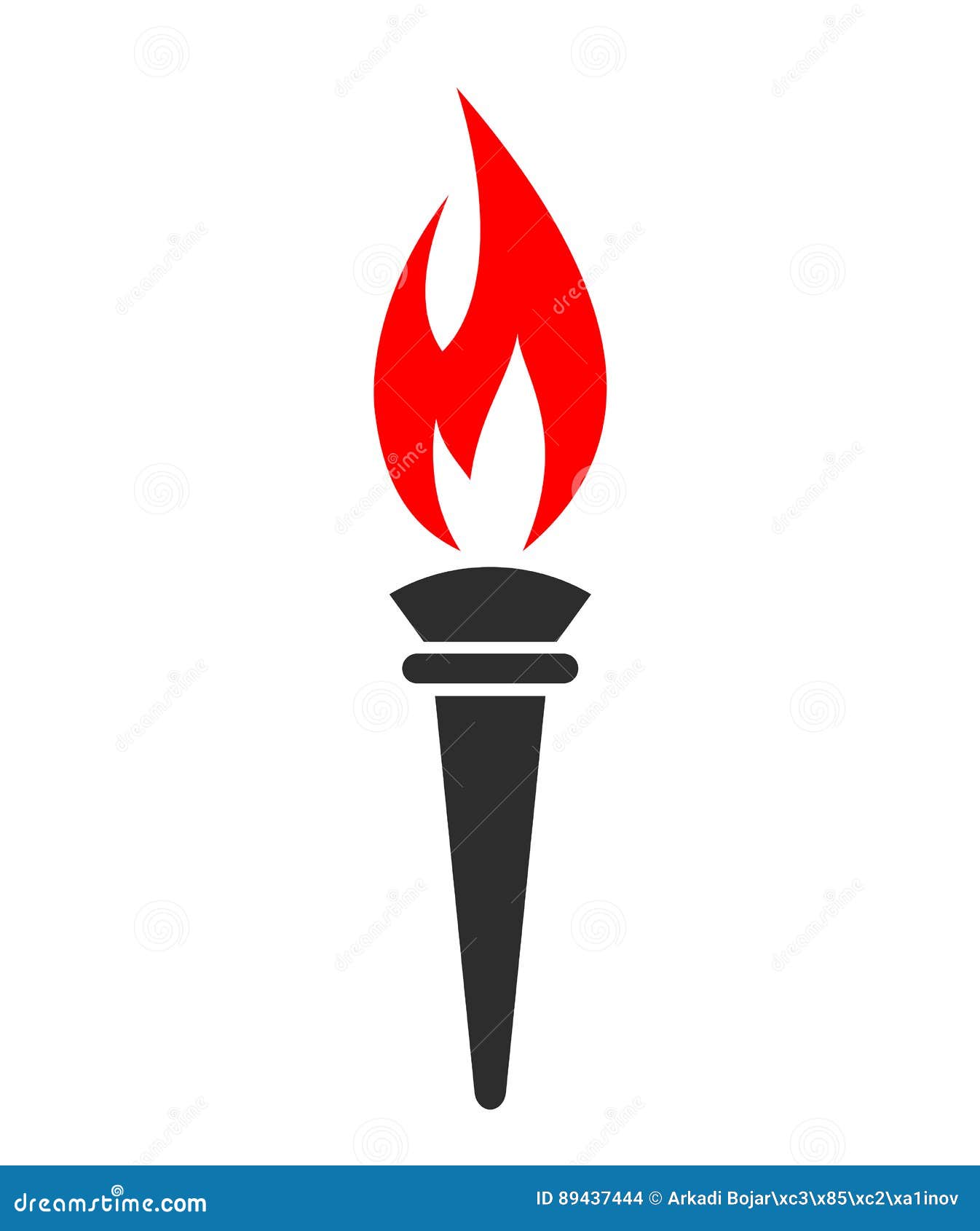 Torch fire vector symbol stock vector. Illustration of flare - 89437444