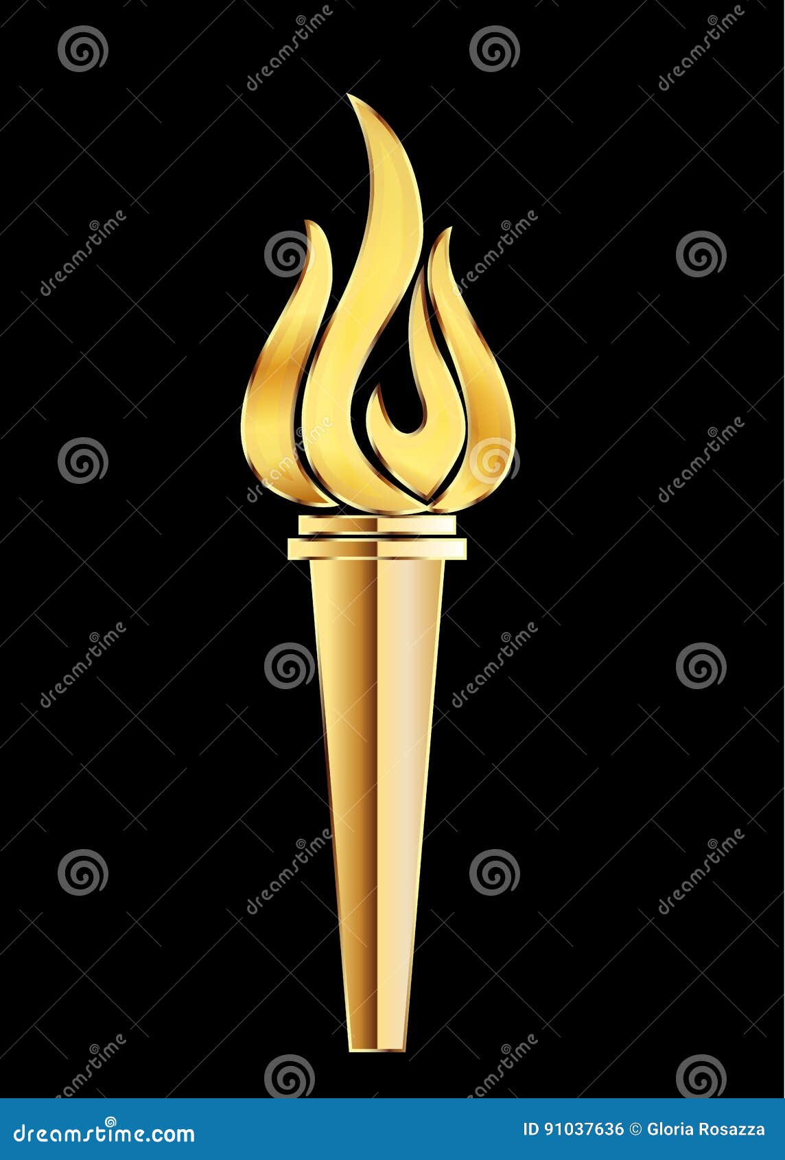 Torch flame logo stock vector. Illustration of element - 91037636