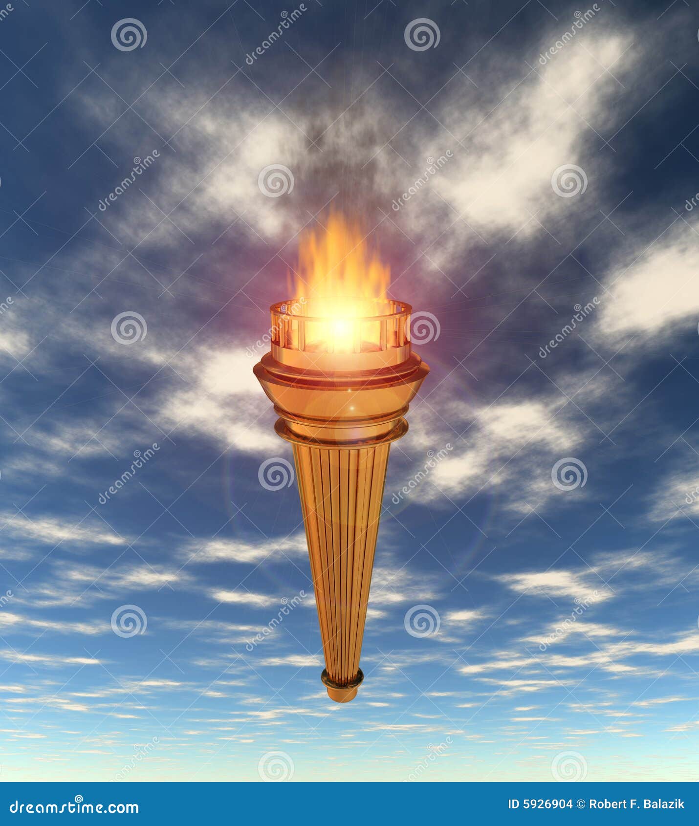 Torch flame sky stock illustration. Illustration of drawing - 5926904