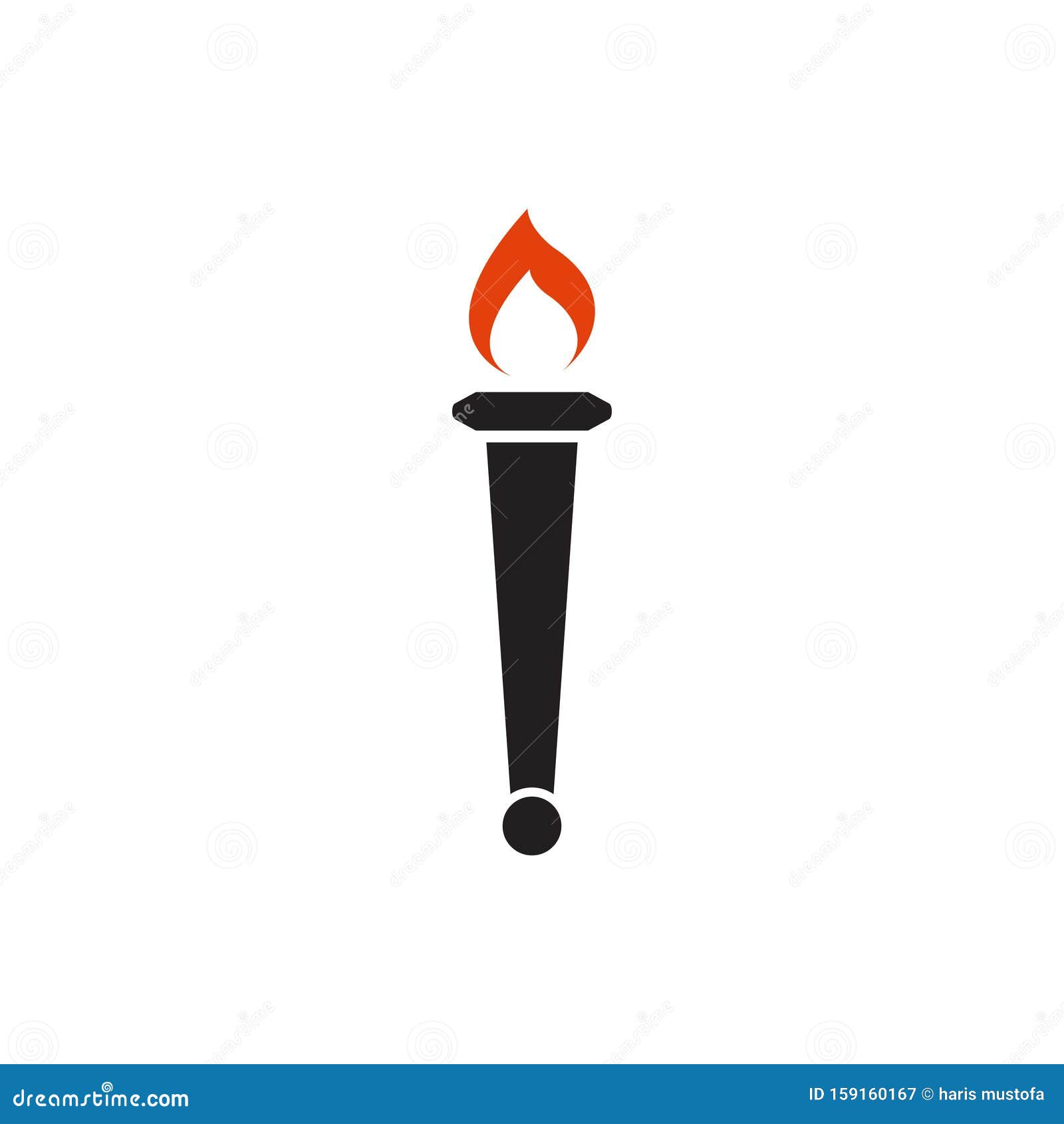 Torch Graphic Design Template Vector Isolated Illustration Stock Vector ...