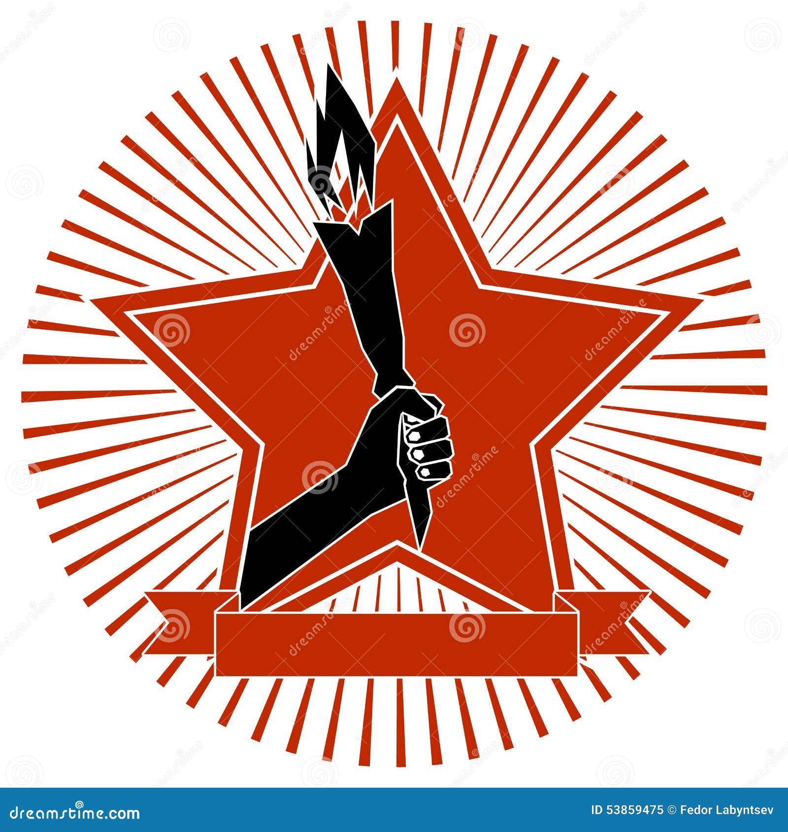 Torch in a Hand a Symbol of Sports Meets Stock Vector - Illustration of ...