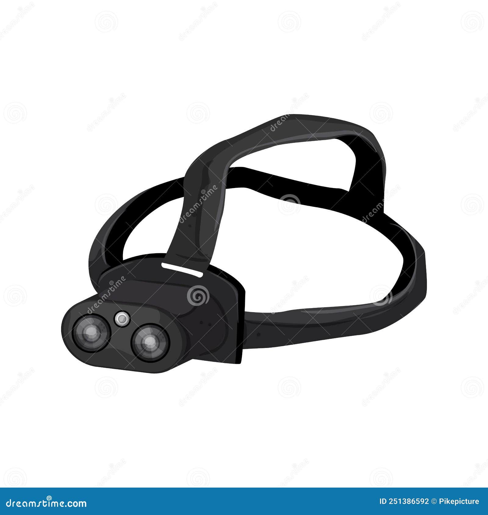 Headlamp Flashlight Set Cartoon Vector Illustration | CartoonDealer.com ...