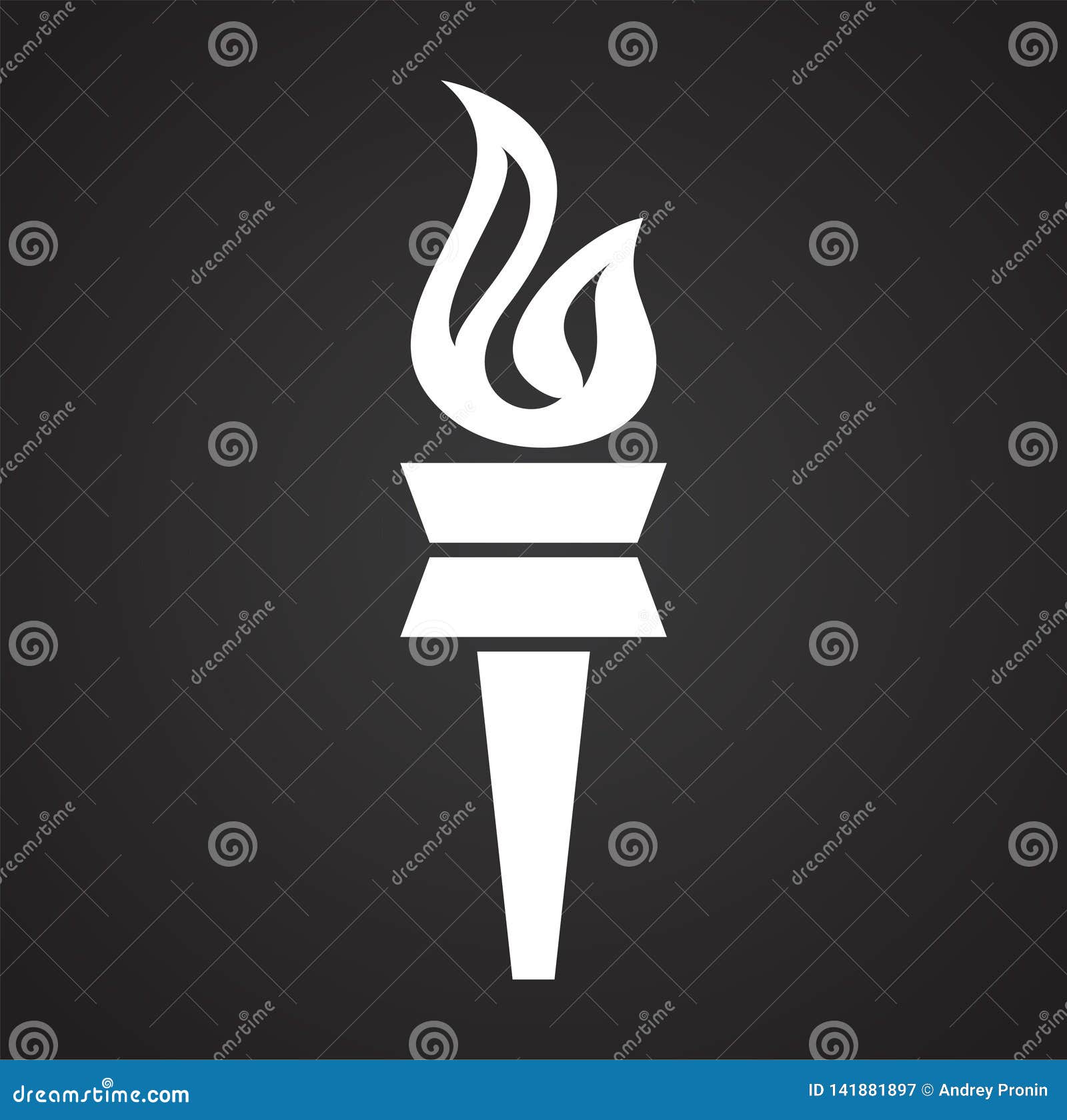 Torch Icon on Background for Graphic and Web Design. Simple Vector Sign ...