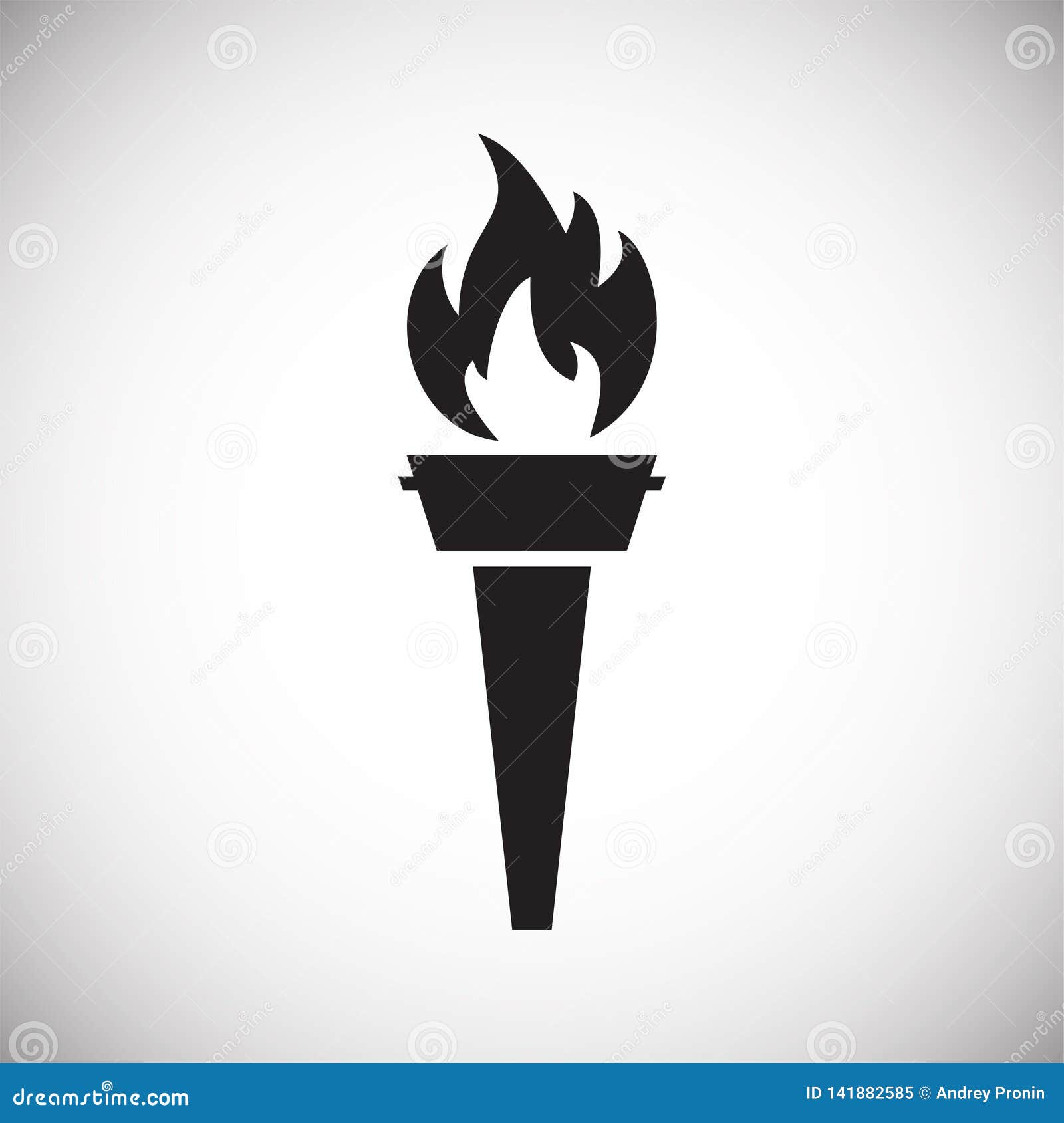 Torch Icon on Background for Graphic and Web Design. Simple Vector Sign ...