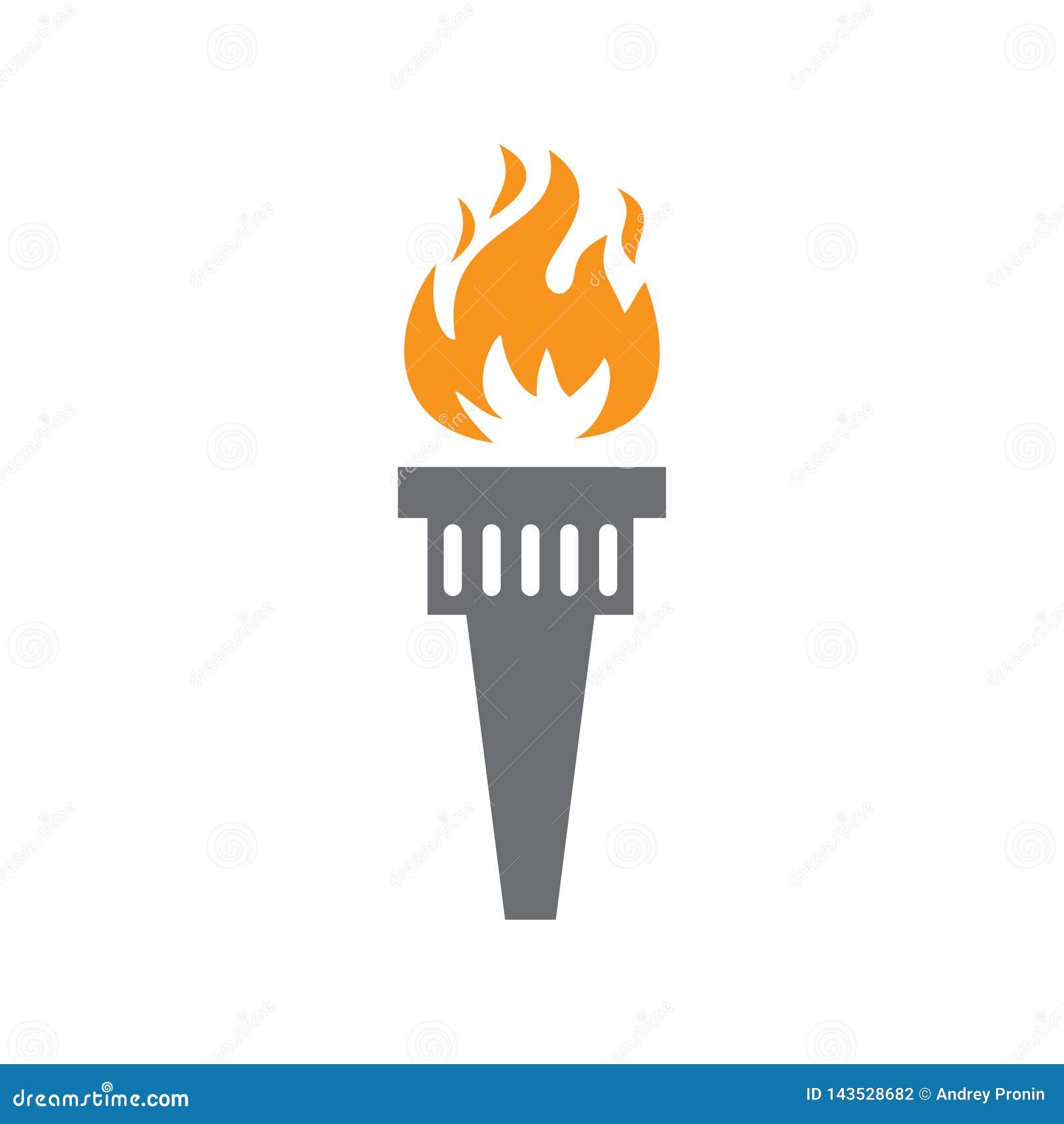 Torch Icon on Background for Graphic and Web Design. Simple Vector Sign ...