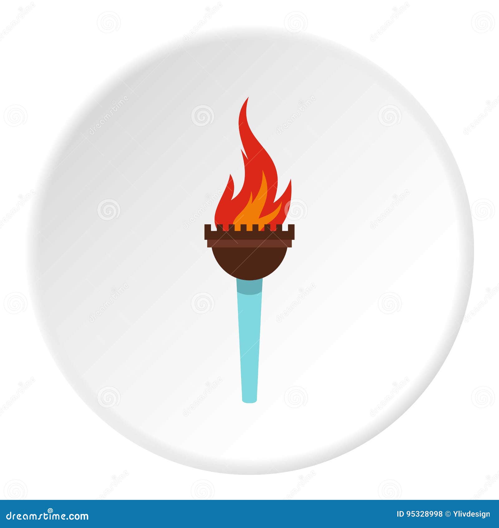 Torch icon circle stock vector. Illustration of isolated - 95328998