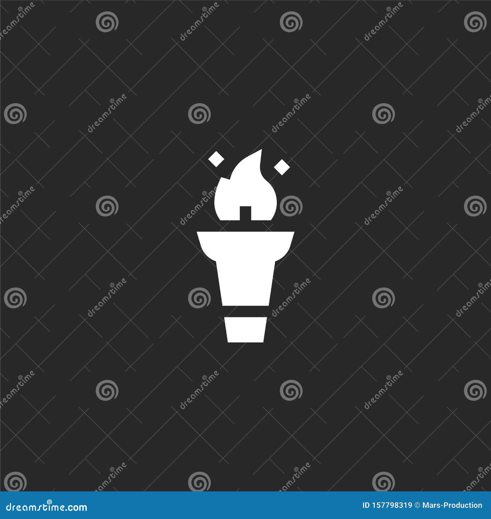 Torch Icon. Filled Torch Icon for Website Design and Mobile, App ...