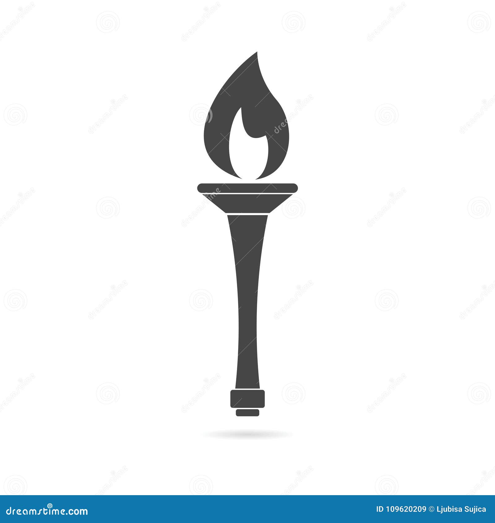 Torch icon stock vector. Illustration of bright, peace - 109620209