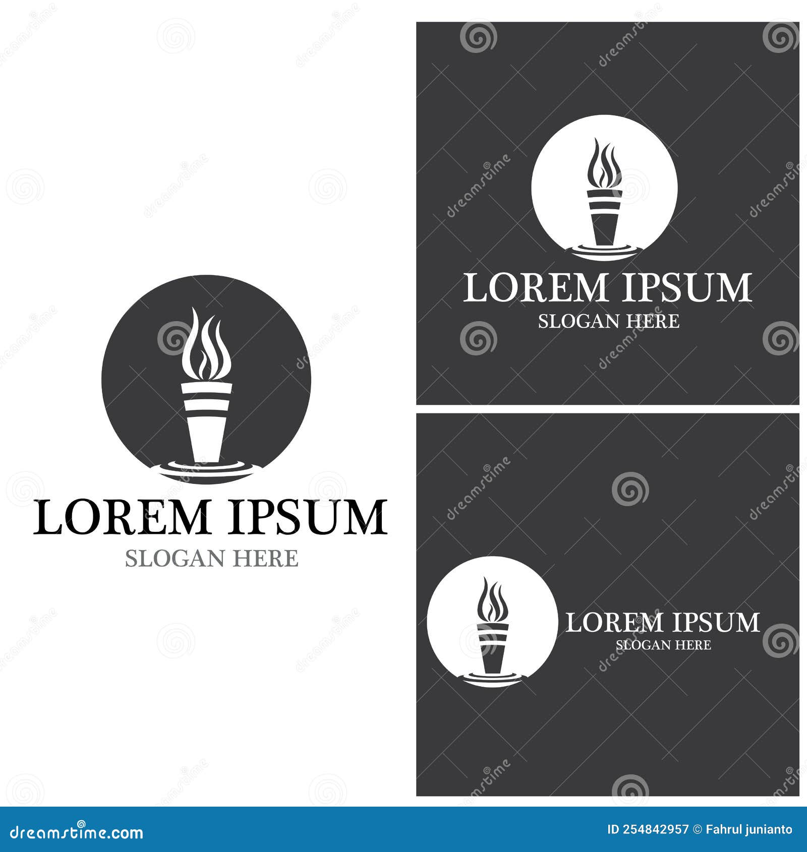 Torch Icon and Symbol Vector Template Stock Vector - Illustration of ...