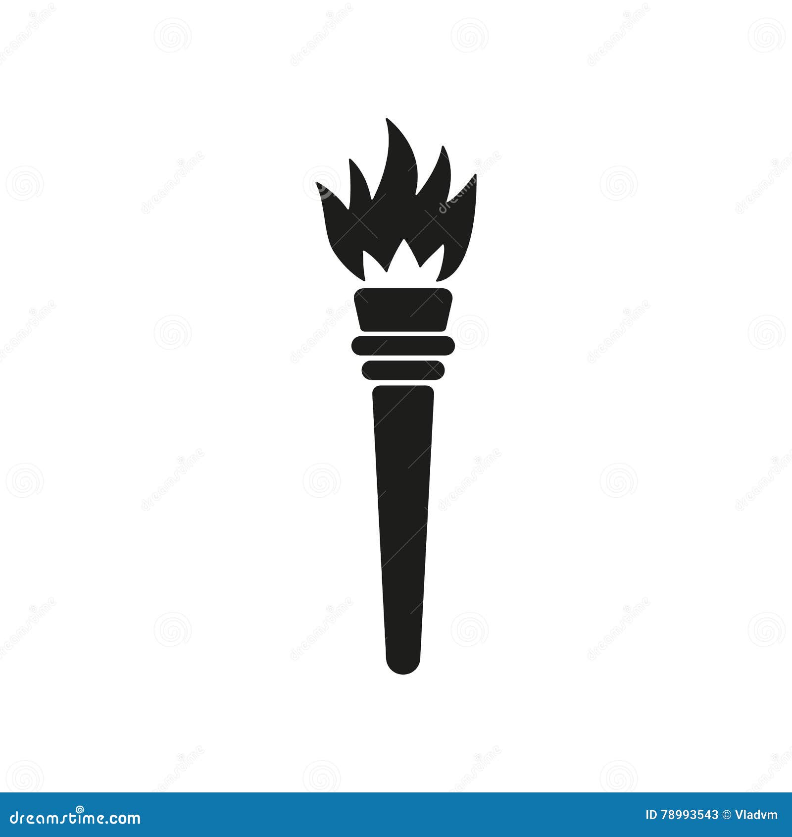 The Torch Icon. Torch Symbol Stock Vector - Illustration of element ...