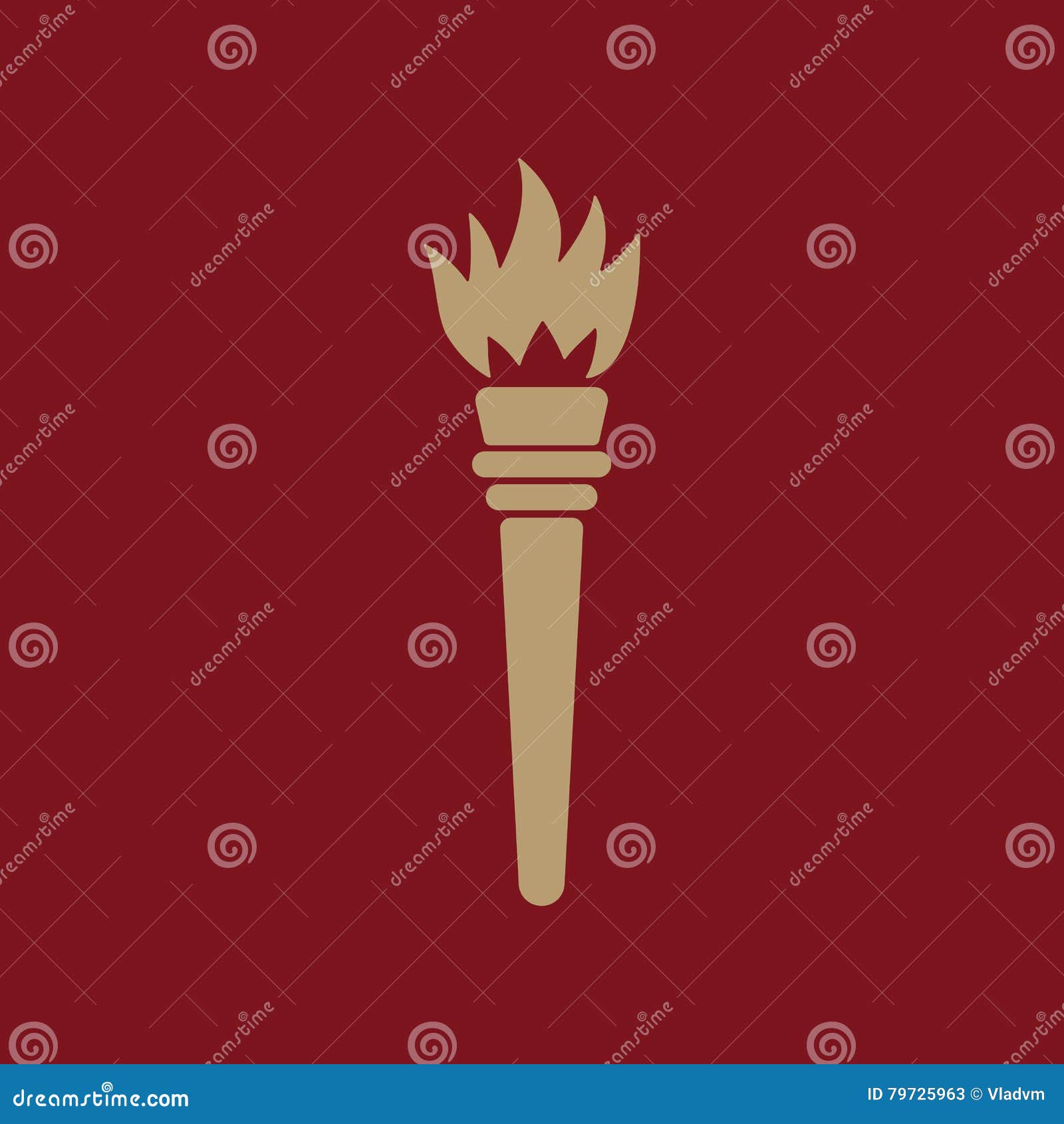 The Torch Icon. Torch Symbol Stock Vector - Illustration of heat, flame ...