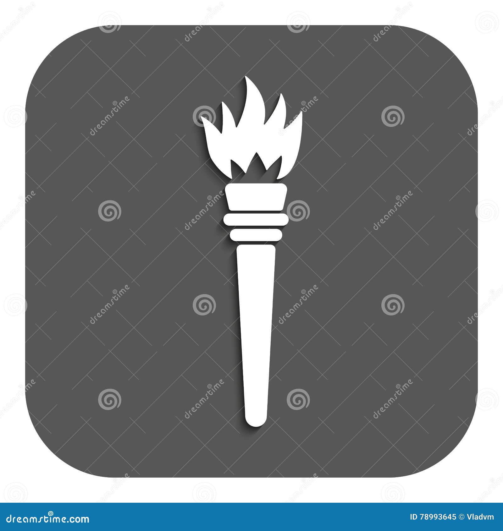 The Torch Icon. Torch Symbol Stock Vector - Illustration of fire ...
